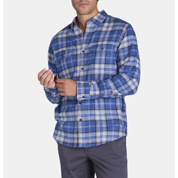 George | Shirts | George Mens Size 3xlt 5456 Flannel Shirt With Long ...